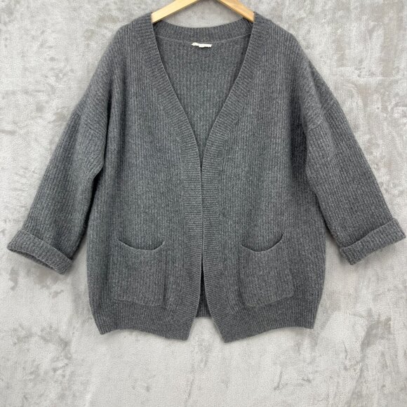 Nap | Sweaters | Nap Loungewear 0 Cashmere Gray Open Front Ribbed ...
